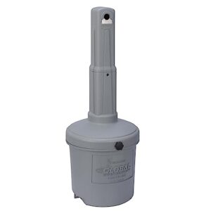 global industrial gray outdoor ashtray, 5 gallon