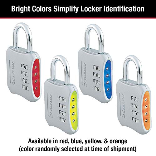 Master Lock Resettable Combination Locker Lock, Lock for Gym and School Lockers, Colors May Vary