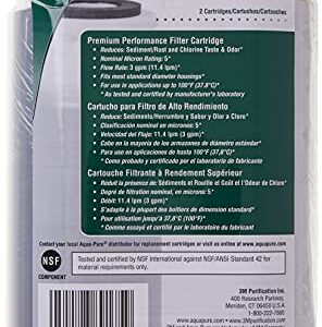 3M Aqua-Pure - 70020318526 AP1 Whole House Standard Sump Replacement Water Filter Drop-in Cartridge AP117NP, 5541731, 2 Per Case, 1-(Pack), Gray