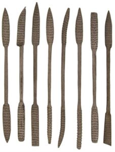 se heavy wood rasp riffler file set - assorted files for rasp cuts - wood shaping tool - set of 8 pcs - 7408wfr