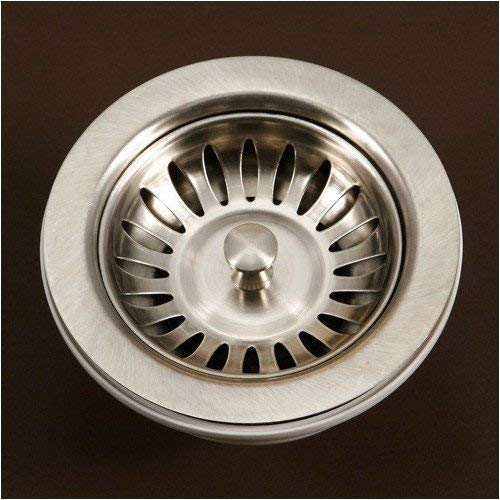 HOUZER 190-9180 Sink Basket Strainer for 3.5-Inch Drain Openings, 3.5 inch with EZ Grip, Stainless Steel