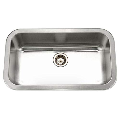 Houzer MGS-3018-1 Medallion Gourmet Series Undermount Stainless Steel Large Single Bowl Kitchen Sink