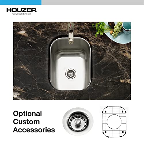 HOUZER CS-1307-1 Bar Sink, Stainless Steel