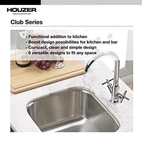 Houzer CF-1830-1 Club Series Undermount Round Bar/Prep Sink