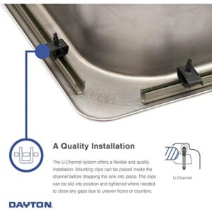 Elkay Dayton D125223 Single Bowl Drop-in Stainless Steel Sink, Satin, 25 x 22