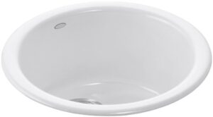 kohler k-6565-0 porto fino self-rimming undercounter entertainment sink, white