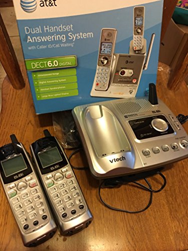 AT&T SL82218 DECT 6.0 Digital Dual Handset Answering System - Titanium and Carbonite