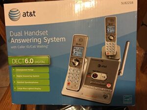 at&t sl82218 dect 6.0 digital dual handset answering system - titanium and carbonite