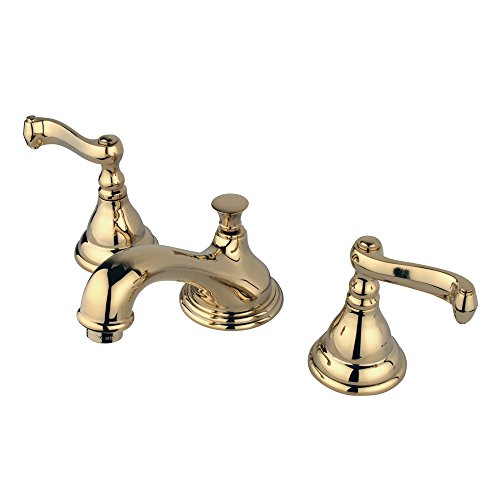 Elements of Design Nuvo Elements of Design ES5562FL Atlanta 2-Handle 8" to 16" Widespread Lavatory Faucet with Brass Pop-Up, 4-3/4", Polished Brass