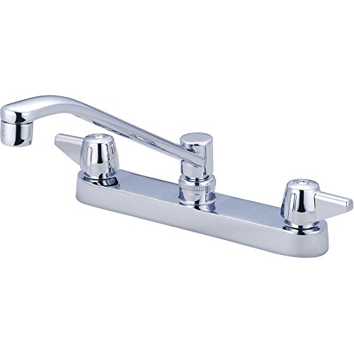 Central Brass 0122-A Two Handle Cast Brass Kitchen Faucet in Chrome