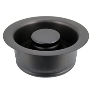 westbrass d2089-62 3-bolt mount waste disposal flange & stopper, matte black,1-pack