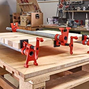 Bessey BPC-H34, 3/4-In. H Style Pipe Clamps - Incredibly Versatile, Easy To Assemble, Indespensable Workshop Clamp For Woodworking, Carpentry, Home Improvement, and DIY Projects