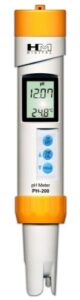 hm digital ph-200 waterproof ph meter, 0-14.00 ph range, 0.01 ph resolution, +/- 0.02 ph readout accuracy