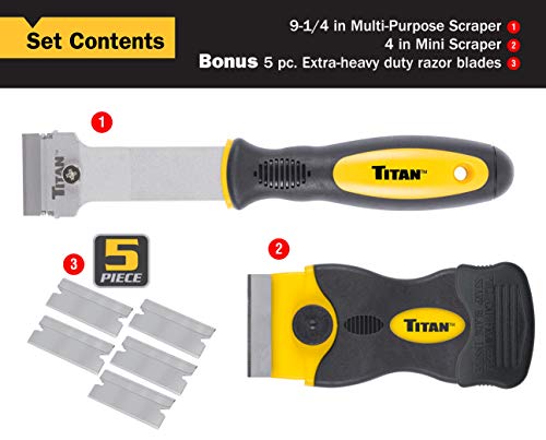 Titan 17002 2-Piece Multi-Purpose and Mini Razor Scraper Set