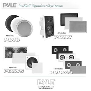 Pyle Ceiling Wall Mount Enclosed Speaker - 400 Watt Stereo In-wall / In-ceiling 8" Enclosed Full Range Deep Bass Speaker System - 50Hz-20kHz Frequency Response, 4-8 Ohm, Flush Mount - PDIW87 White