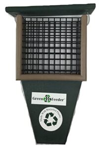 songbird essentials rubicon suet feeder with tail prop hunter green