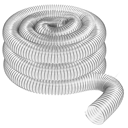 4" x 20’ Ultra Flex Clear Vue Heavy Duty PVC Dust Debris and Fume Collection Hose MADE IN USA!