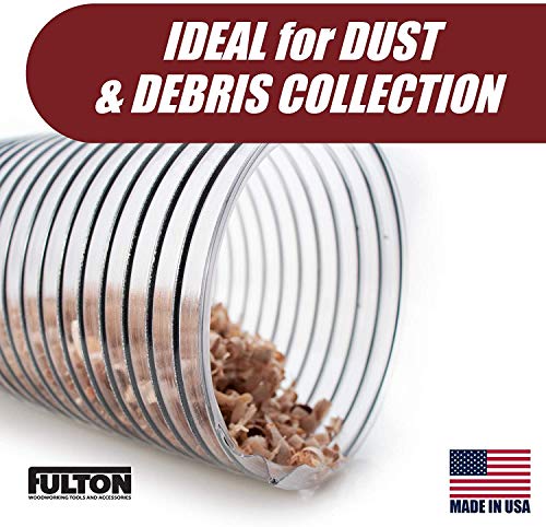 4" x 20’ Ultra Flex Clear Vue Heavy Duty PVC Dust Debris and Fume Collection Hose MADE IN USA!