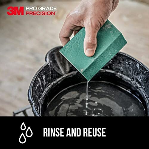 3M 30904FSA Fine Sandblaster Drywall Sanding, 120 Grit, Large Sponge