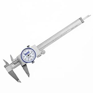 Fowler 52-008-706-0, Premium Dial Caliper With 0-6" Measuring Range (White)