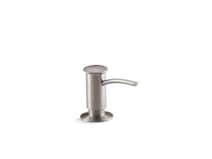 kohler 1895-c-vs soap or lotion dispenser with contemporary design (clam shell packed), vibrant stainless