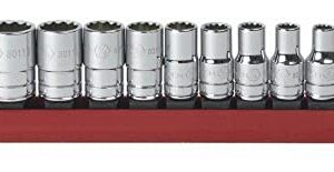 GEARWRENCH 10 Pc. 1/4" Drive 12 Pt. Standard Socket Set, SAE - 80307D