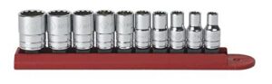 gearwrench 10 pc. 1/4" drive 12 pt. standard socket set, sae - 80307d