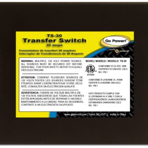 Go Power! TS-30 30 Amp Automatic Transfer Switch , Black