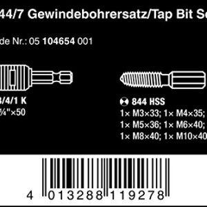 Wera 05104654001 844/7 Mm Tap Bit Set - Silver