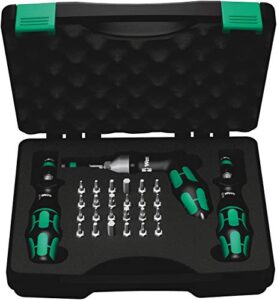 wera - 5074739001 kraftform 7440/41/42 torque screwdriver 0.3-6.0 nm and bit set, 27-piece