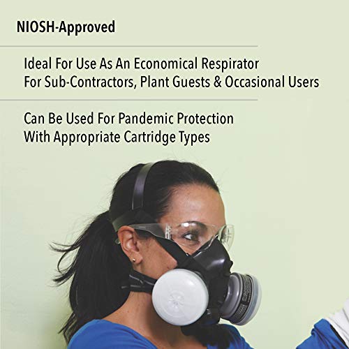 NORTH Honeywell 550030M 5500 Series Low Maintenance Half Mask Respirators, Medium, 1' x 1' x 1' Size