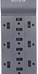 Belkin 12-Outlet Home and Office Series Surge Protector, 8ft Cord, Gray