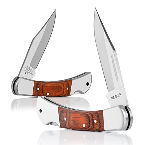 Maxam SKCLASSIC 2 Piece Lockback Knife Set in Wood Box