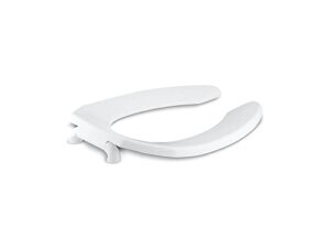 kohler k-4670-c-0 lustra elongated toilet seat with check hinge, white