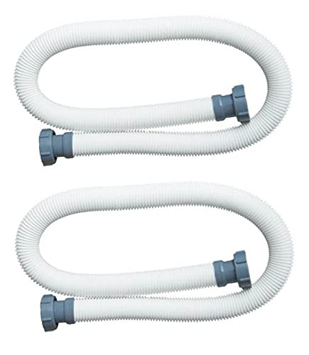 Intex Plastic 1.5" Diameter Accessory Pool Pump Replacement Hose - 59" Long - Set of 2