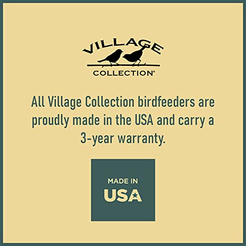 North States Village Collection Blue Cottage Birdfeeder: Easy Fill and Clean. Squirrel Proof Hanging Cable included, or Pole Mount (pole sold separately). Large, 5 pound Seed Capacity (9.5 x 10.25 x 11, Blue)