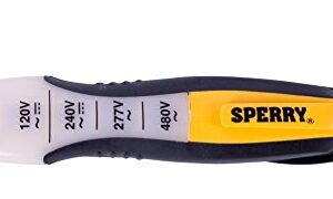 Sperry Instruments ET6204 4 Range Voltage Tester, Yellow, 80-480V AC/DC