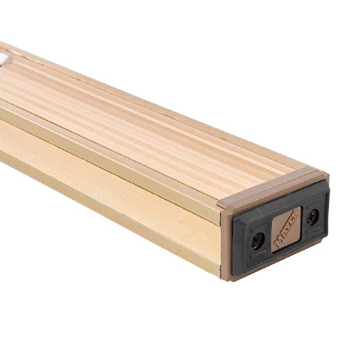 Mayes 10136 48-Inch Bound Wood Laminated Level, Level Tool 48 Inch, Basic Level and Plumb Vials, 4 Ft. Level Crafted with Laminated Layers of American Hardwood