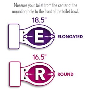 CHURCH 540EC 000 Toilet Seat with Easy Clean & Change Hinge, ROUND, Durable Enameled Wood, White