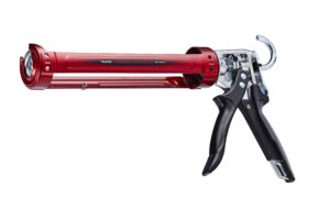 tajima caulk gun - 1/10 gallon (10 oz) convoy super caulking tool with rotating cradle & auto flow stop - cnv-100sp