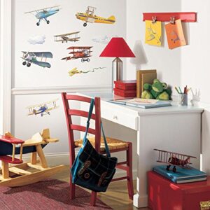 RoomMates RMK1197SCS Vintage Planes Peel and Stick Wall Decals