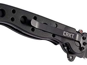 CRKT M16-10KZ EDC Folding Pocket Knife: Everyday Carry, Black Serrated Edge Blade, Tanto, Automated Liner Safety, Nylon Handle, Pocket Clip