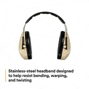 3M Peltor H6AV Optime 95 Over the Head Noise Reduction Earmuff, Hearing Protection, Ear Protectors, NRR 21dB, Ideal for Machine Shops and Power Tools, Beige