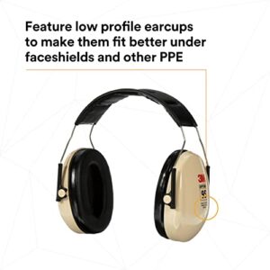 3M Peltor H6AV Optime 95 Over the Head Noise Reduction Earmuff, Hearing Protection, Ear Protectors, NRR 21dB, Ideal for Machine Shops and Power Tools, Beige