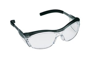 3m nuvo anti-fog safety glasses, translucent gray frame, clear lens