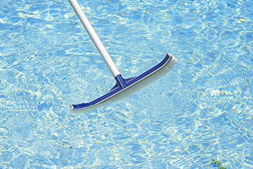 Poolmaster 20160 Heavy-Duty Vinyl Liner Swimming Brush with Rubber Bumper for Above or In Ground Pools, 18-Inches, Multi