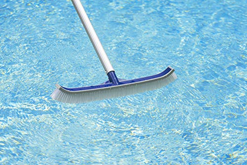 Poolmaster 20160 Heavy-Duty Vinyl Liner Swimming Brush with Rubber Bumper for Above or In Ground Pools, 18-Inches, Multi