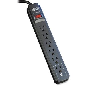 tripp-lite tlp606b protect it 6-outlet surge protector, 6' cord, 790 joules, diagnostic led, black housing