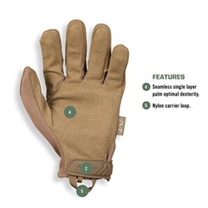 Mechanix Wear: The Original Tactical Work Gloves with Secure Fit, Flexible Grip for Multi-Purpose Use, Durable Touchscreen Safety Gloves for Men (Brown, X-Large)