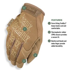 Mechanix Wear: The Original Tactical Work Gloves with Secure Fit, Flexible Grip for Multi-Purpose Use, Durable Touchscreen Safety Gloves for Men (Brown, X-Large)